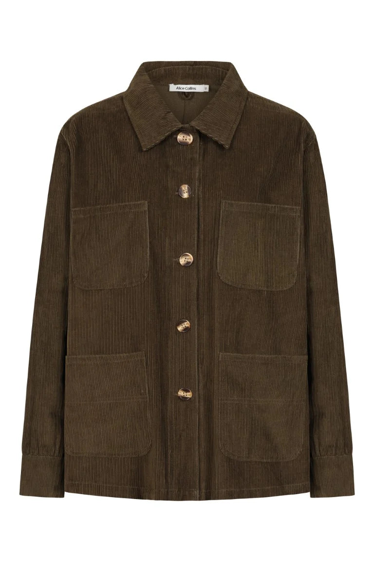 Alice Collins Millie Cord Jacket Bison Brown – Shoe Centre & CO